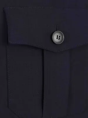 Canali Long-sleeved Shirt Jacket - Navy Blue