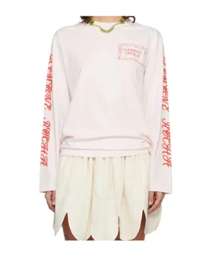 Simone Rocha Printed Long Sleeve T-shirt - Pink