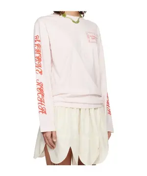 Simone Rocha Printed Long Sleeve T-shirt - Pink