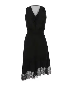 Victoria Beckham Sleeveless Dress With Lace Trim