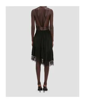 Victoria Beckham Sleeveless Dress With Lace Trim