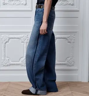 Dior Baggy Jeans With Laser-printed Side Stripes
