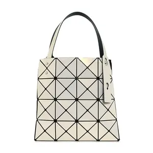 Issey Miyake Geometric Pattern Handbag - White