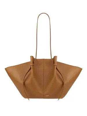 Yuzefi Grained Leather Handbag - Camel