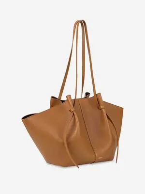 Yuzefi Grained Leather Handbag - Camel