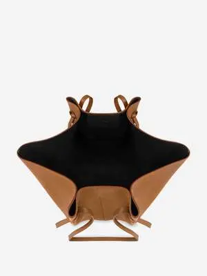 Yuzefi Grained Leather Handbag - Camel