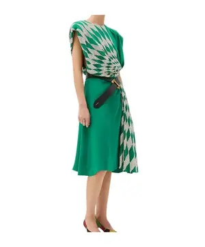 Versace Embellished Draped Dress