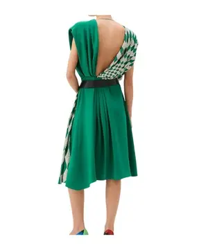 Versace Embellished Draped Dress