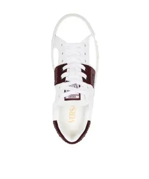 Versace Low Top Sneakers With Embellished Detailing