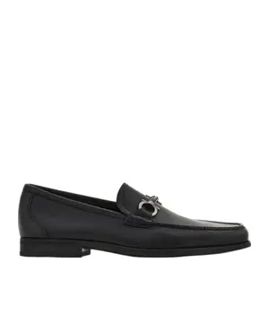 FERRAGAMO Gancini Ornament Loafer - Black