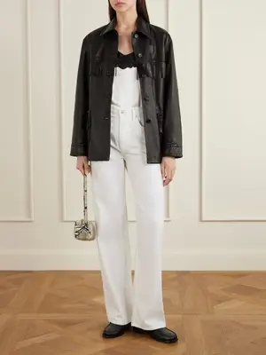 NILI LOTAN Gus Tasseled Leather Jacket