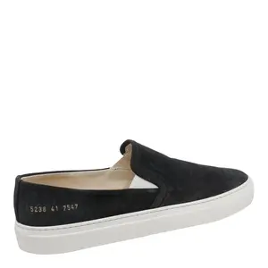 COMMON PROJECTS Suede Slip-on Sneakers With Elastic Detail - Black