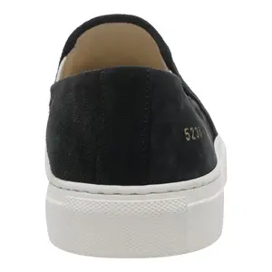 COMMON PROJECTS Suede Slip-on Sneakers With Elastic Detail - Black