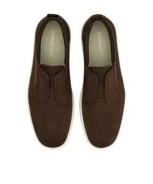 FERRAGAMO Slip-on Sneakers With Gancini Detail