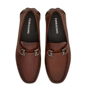 FERRAGAMO Gancini Ornament Driver - Medium Brown