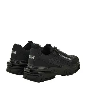 Versace Textured Zip-detail Sneakers