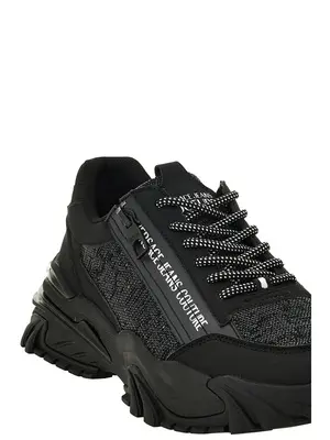 Versace Textured Zip-detail Sneakers