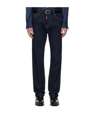 Dsquared2 Belt Loop Jeans With Logo Patch