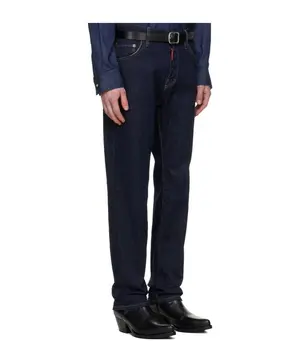 Dsquared2 Belt Loop Jeans With Logo Patch