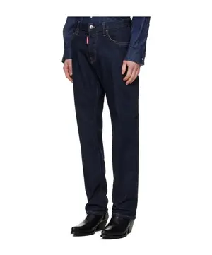 Dsquared2 Belt Loop Jeans With Logo Patch