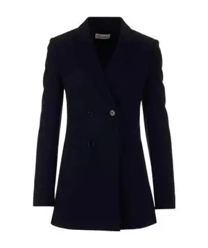 Red Valentino Double-breasted Peak Lapel Long Blazer