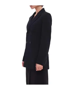 Red Valentino Double-breasted Peak Lapel Long Blazer
