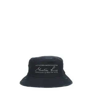 Martine Rose Logo Bucket Hat - Black