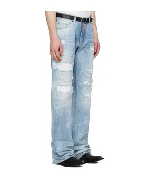 Dsquared2 Belt Loop Jeans With Rainbow Embroidery