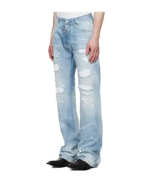 Dsquared2 Belt Loop Jeans With Rainbow Embroidery