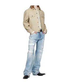 Dsquared2 Belt Loop Jeans With Rainbow Embroidery