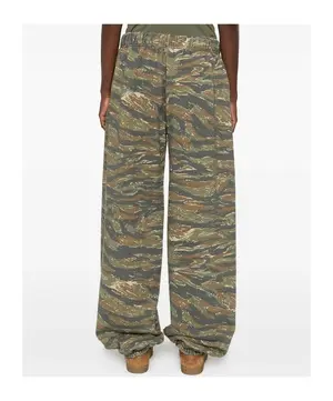 GALLERY DEPT. Elastic Waist Camouflage Print Casual Pants - Gray
