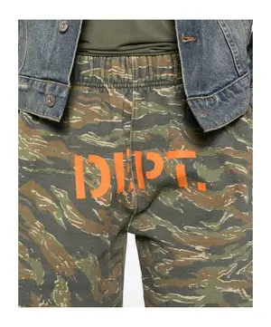 GALLERY DEPT. Elastic Waist Camouflage Print Casual Pants - Gray