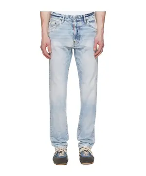 Dsquared2 Light Wash Distressed Jeans - Gray