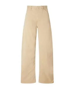 NILI LOTAN Tribeca Twill Barrel-leg Pants - Beige