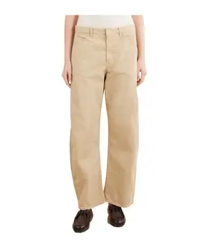 NILI LOTAN Tribeca Twill Barrel-leg Pants - Beige