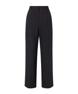 ST. AGNI Pleated Pinstripe Wide-leg Trousers