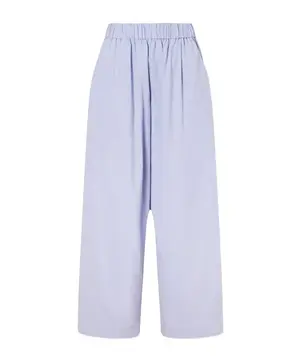 ST. AGNI Relaxed Wide-leg Trousers - Blue