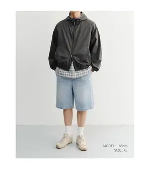 DUNST Zip-up Hooded Raglan Sleeve Jacket
