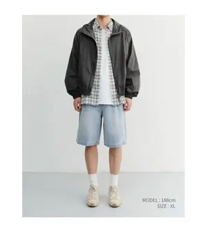 DUNST Zip-up Hooded Raglan Sleeve Jacket