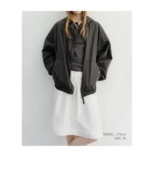 DUNST Zip-up Hooded Raglan Sleeve Jacket