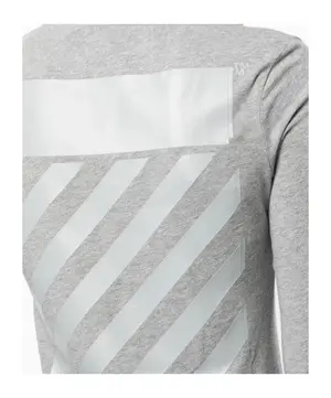 Off-White Diag-stripe Long-sleeve T-shirt - Grey