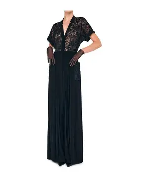 Norma Kamali Geralyn Short-sleeves Jumpsuit With Lace Detail