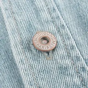 WOOYOUNGMI Floral Back Print Denim Shirt