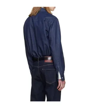Dsquared2 Twin Peaks Long-sleeved Denim Shirt - Blue