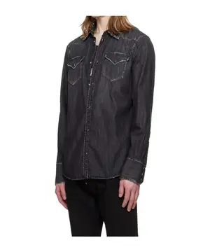 Dsquared2 Western Long-sleeved Denim Shirt
