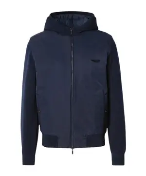 Hugo Boss Zip-up Hooded Jacket With Elasticated Cuffs And Hem