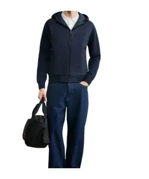 Hugo Boss Zip-up Hooded Jacket With Elasticated Cuffs And Hem
