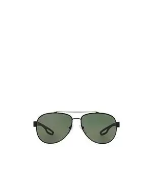 Prada Aviator Sunglasses With Logo Detail - Green