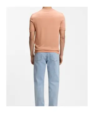 Hugo Boss Nottano Knitted Short-sleeve Top - Nude