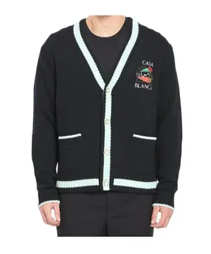 Casablanca Embroidered V-neck Cardigan